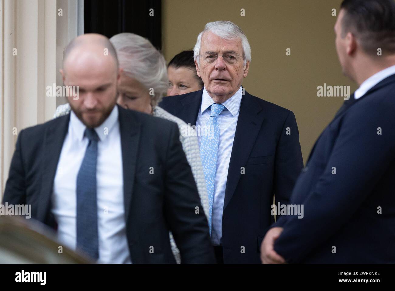 London, UK. 11th Mar, 2024. Former Prime Minister Sir John Major leaves ...