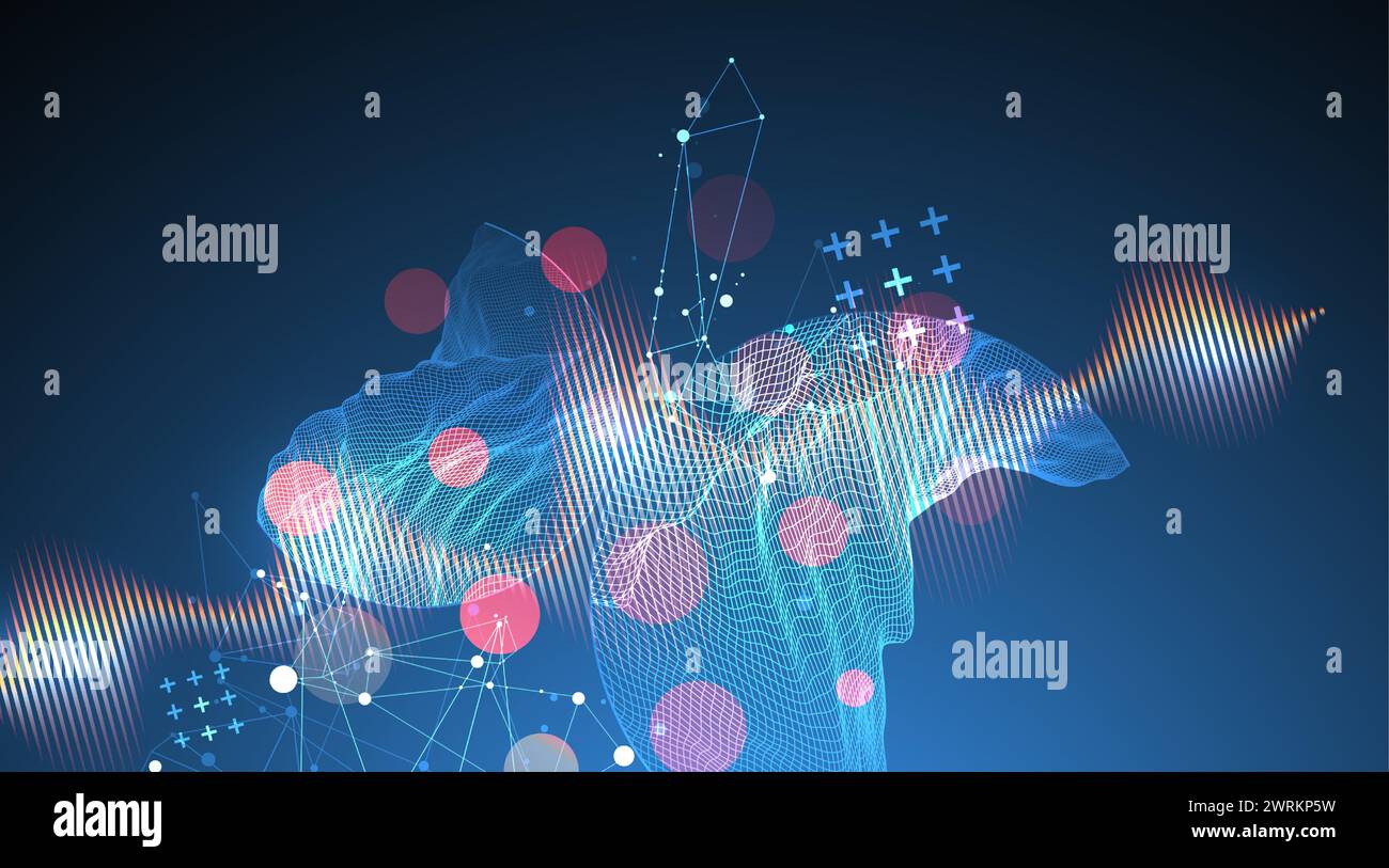 Modern science technology abstract background using circle shapes ...