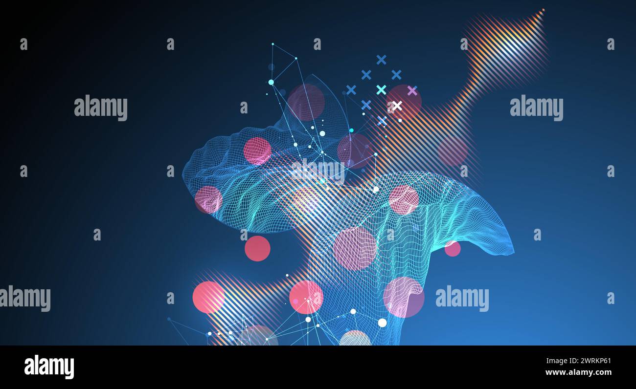 Modern science technology abstract background using circle shapes ...