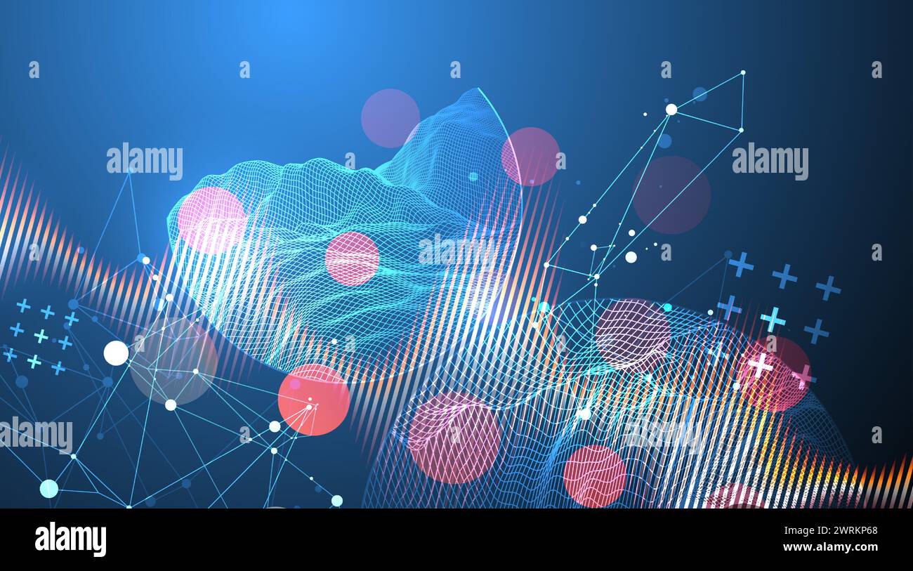 Modern science technology abstract background using circle shapes ...