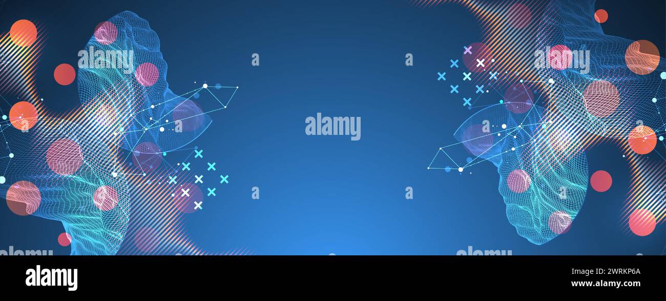 Modern science technology abstract background using circle shapes ...