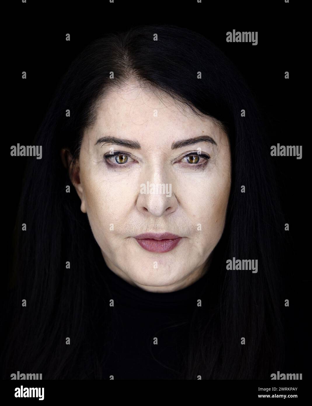 Marina Abramovic during a preview of her exhibition in the Stedelijk ...