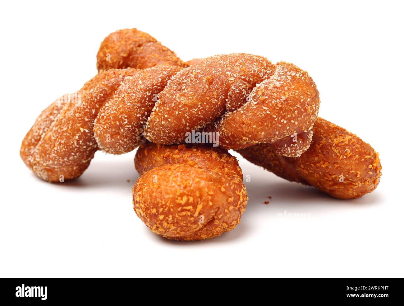 Chinese fried dough twist on white background Stock Photo - Alamy