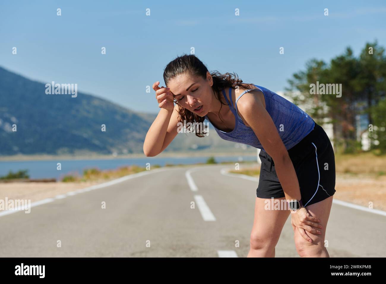 Close-Up Portrait of Determined Athlete Resting After Intense Workout ...