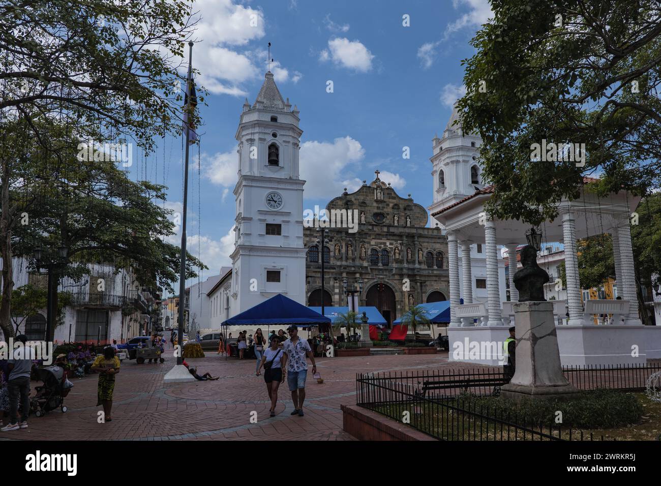 Panama City old town architecture Stock Photo - Alamy