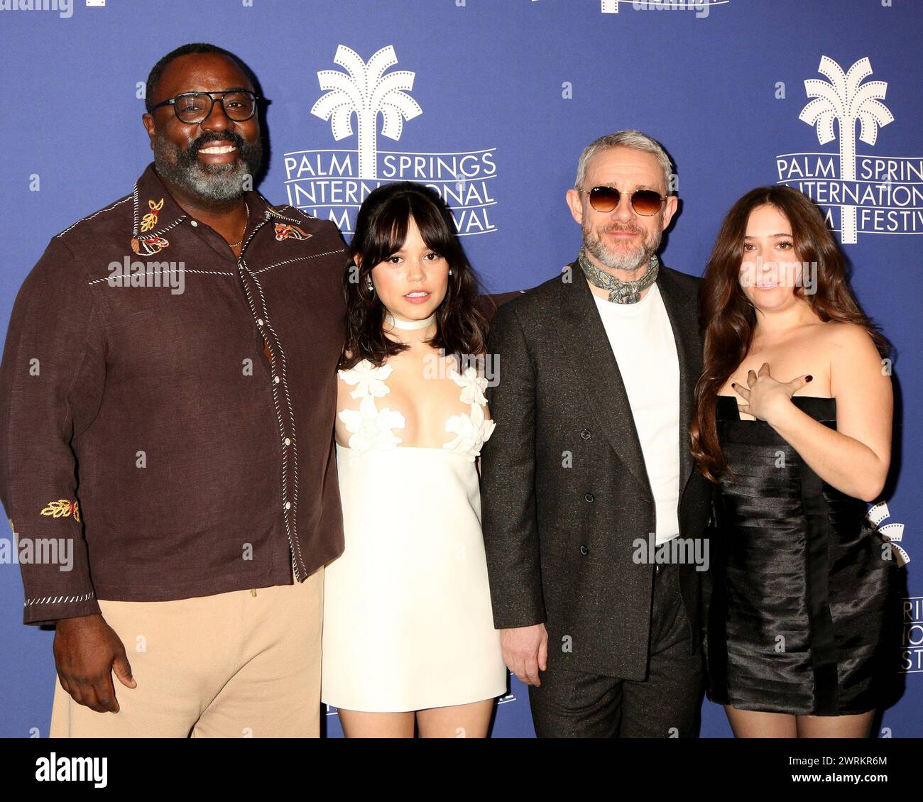 LOS ANGELES - JAN 11: Bashir Salahuddin, Jenna Ortega, Martin Freeman ...