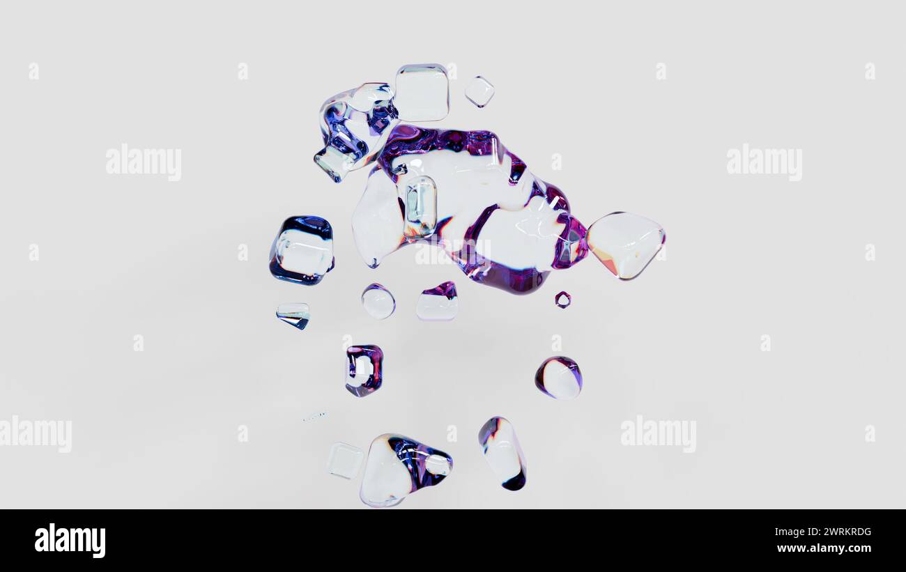 A 3D glass abstract form background, providing a modern and stylish ...