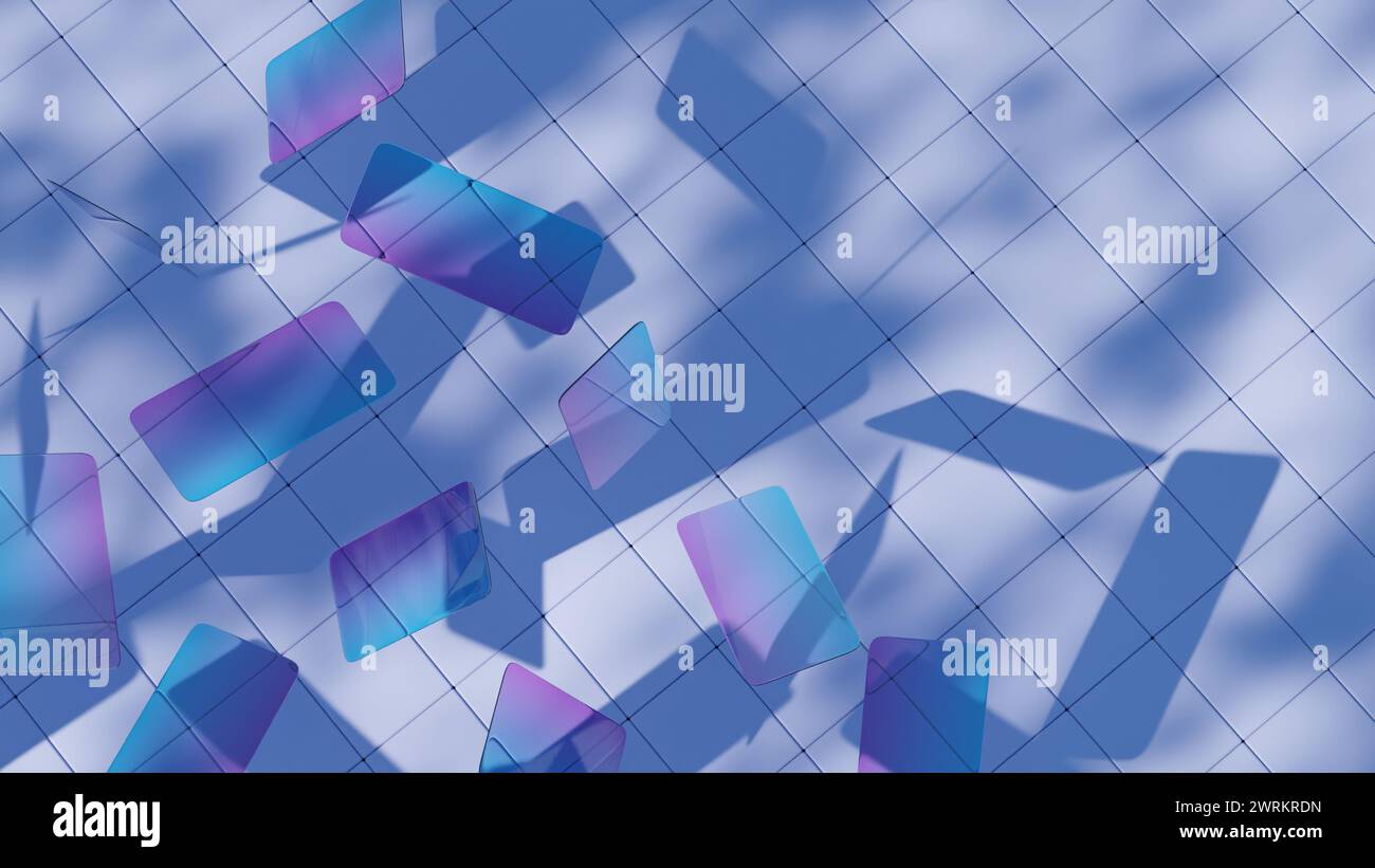 A 3D glass abstract form background, providing a modern and stylish ...