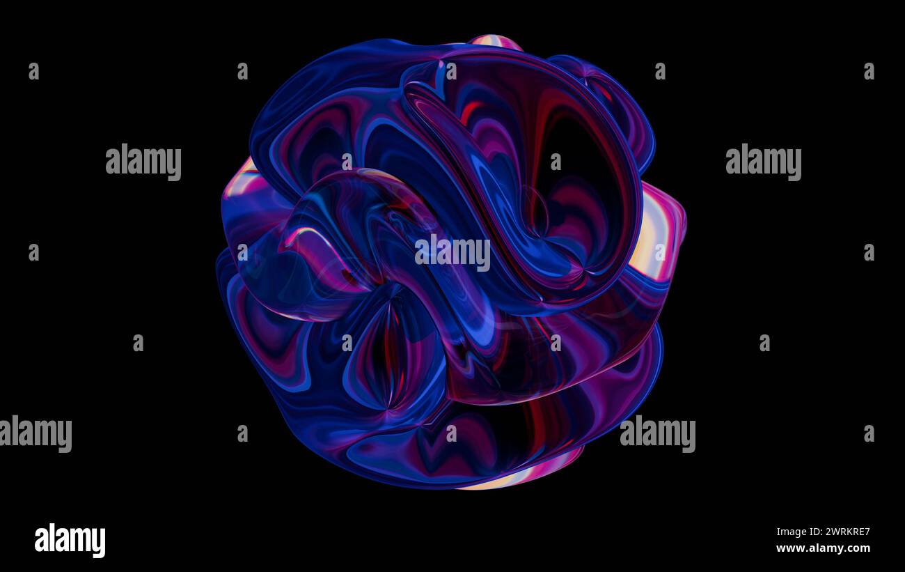 A 3D glass abstract form background, presenting a sleek and ...