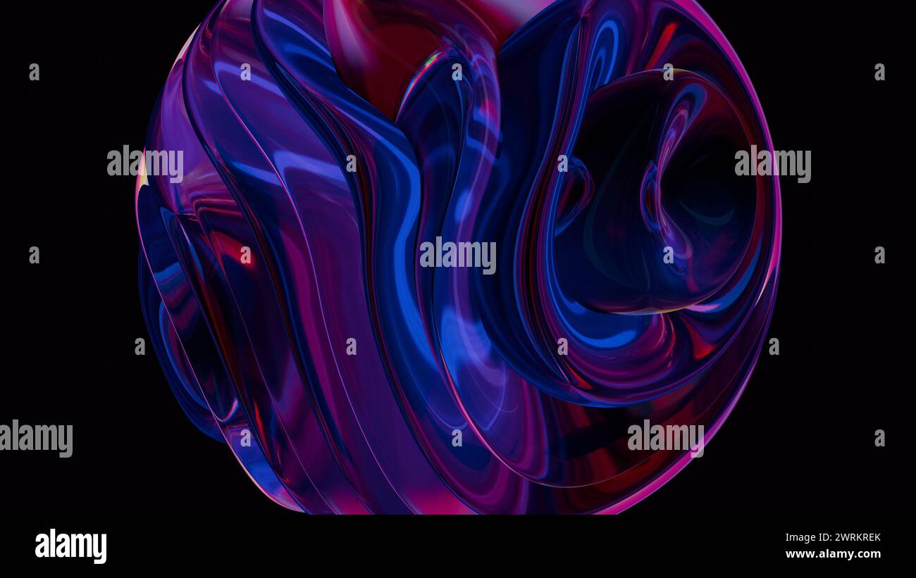 A 3D glass abstract form background, presenting a sleek and ...