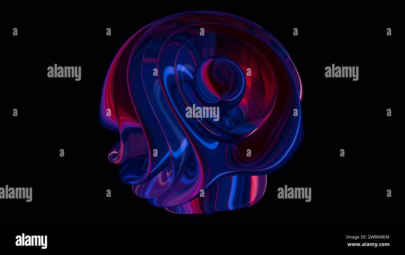 A 3D glass abstract form background, presenting a sleek and ...