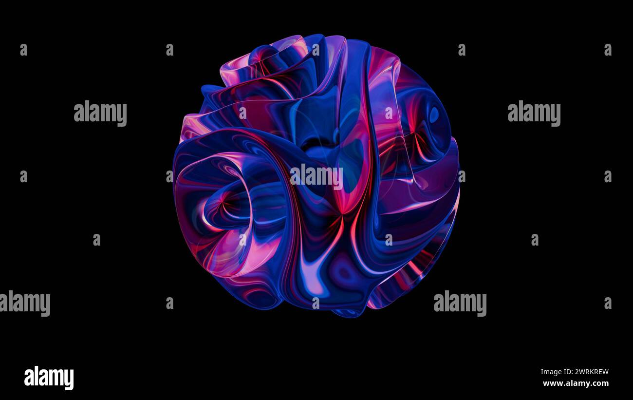 A 3D glass abstract form background, presenting a sleek and ...