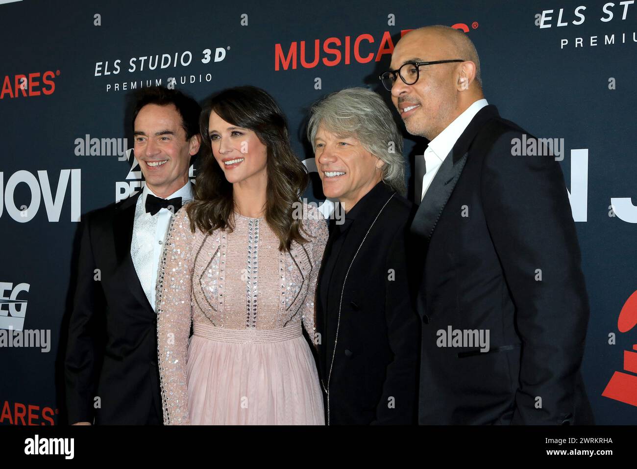 LOS ANGELES - FEB 2: Steve Boom, Laura Segura, Jon Bon Jovi, Harvey ...