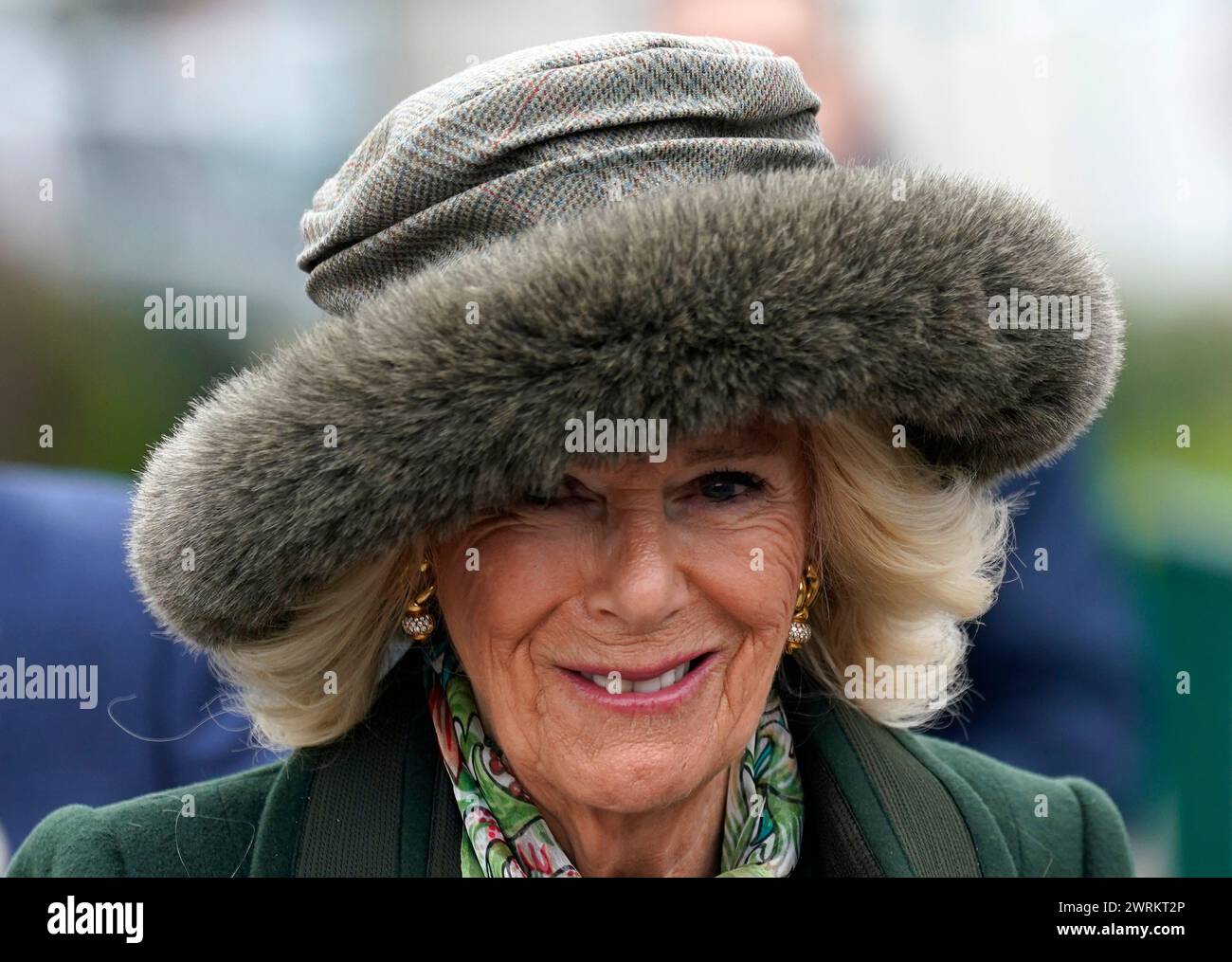 Queen Camilla arrives on day two of the 2024 Cheltenham Festival at ...