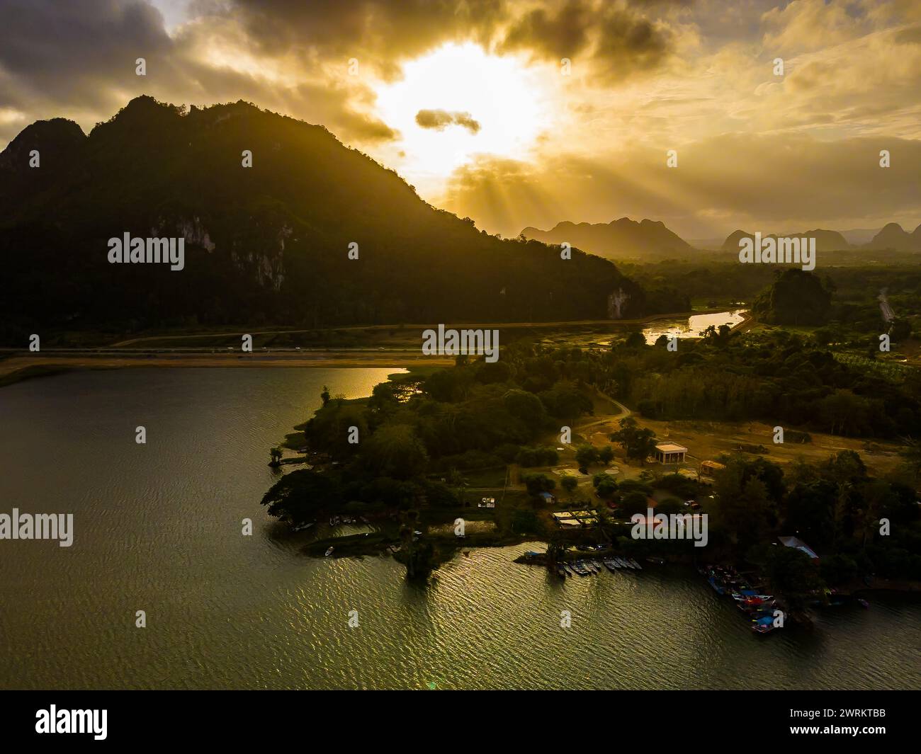Timah Tasoh Dam Lake located at one of state of Malaysia, Perlis Stock ...