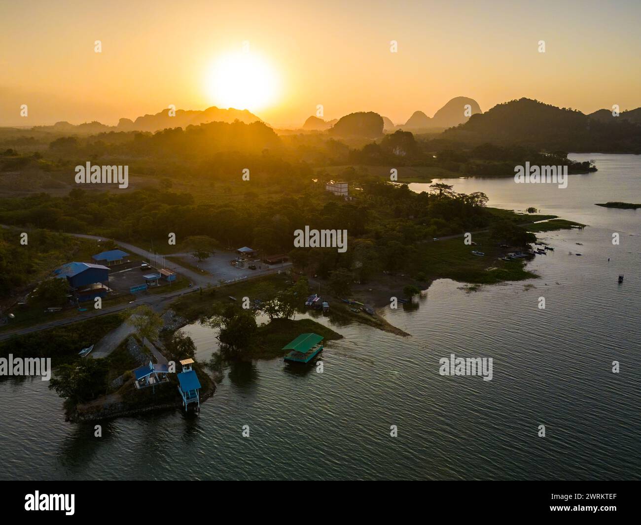 Timah Tasoh Dam Lake located at one of state of Malaysia, Perlis Stock ...