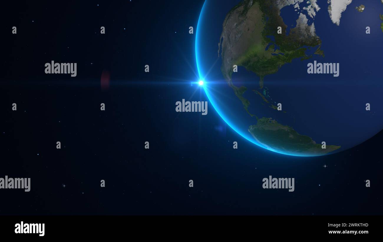 Realistic Earth Rotation from Cosmos Stock Photo - Alamy
