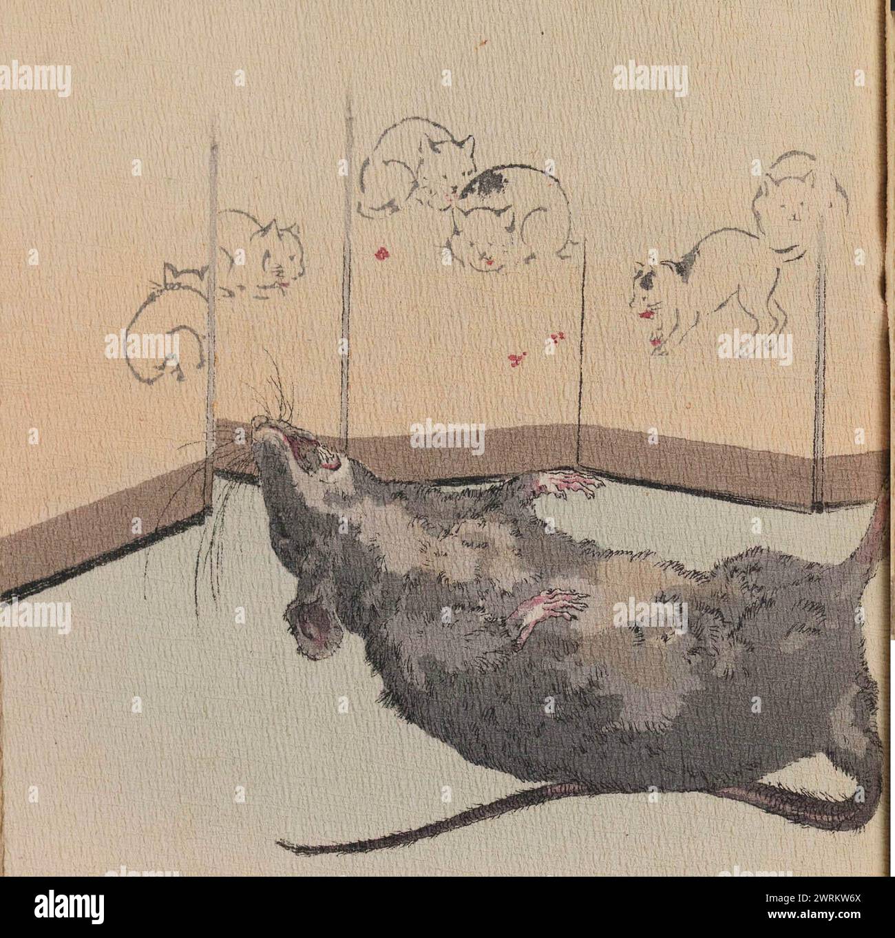 The giant rat-goblin defeated by the painted cats.—Hearn tr., (1898 ...