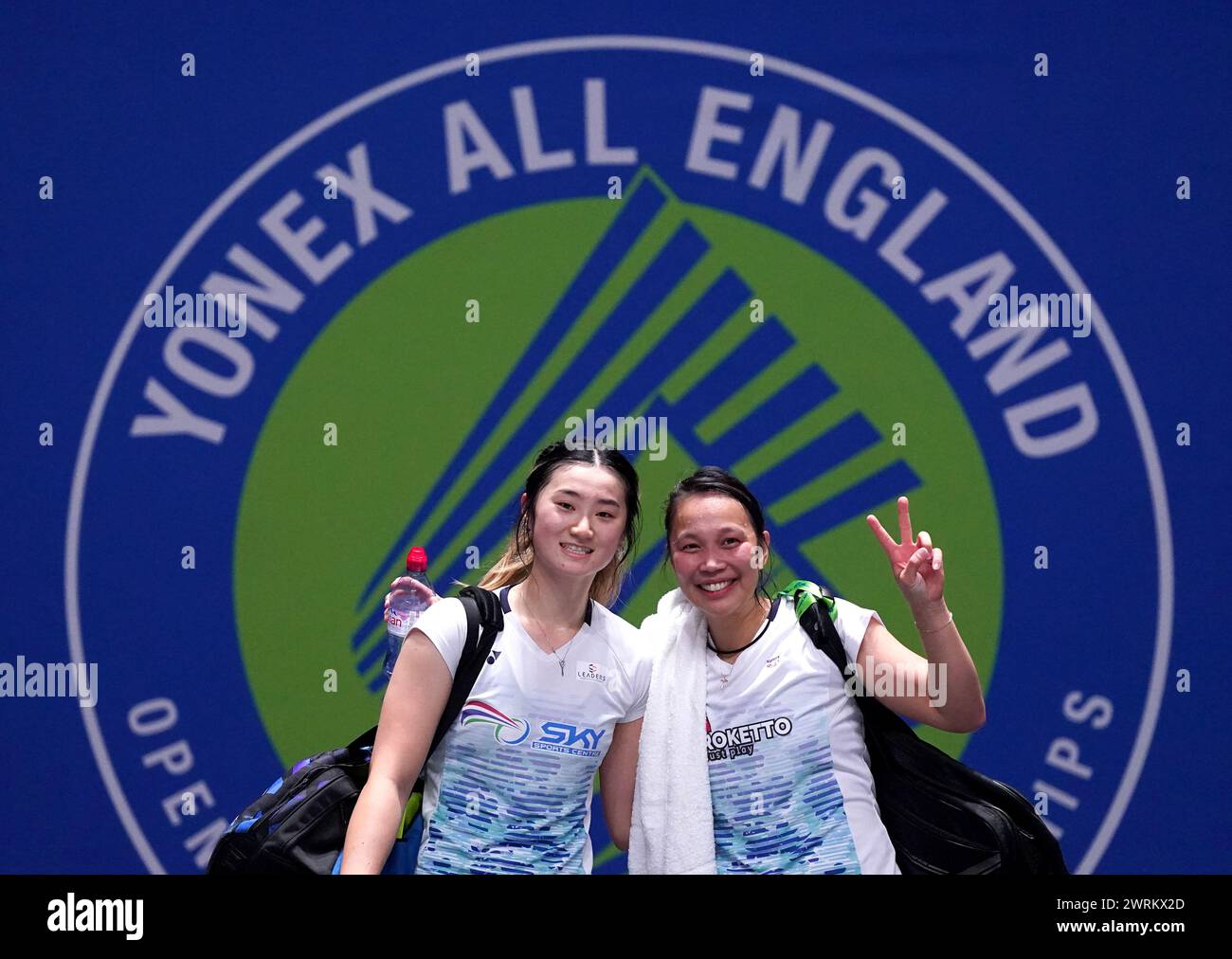 Australia's Angela Yu and Setyana Mapasa pose following victory in ...