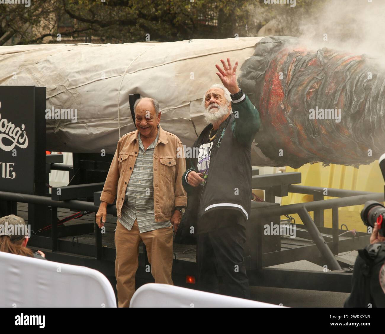 Cheech Marin, left, and Tommy Chong arrive for the world premiere of ...