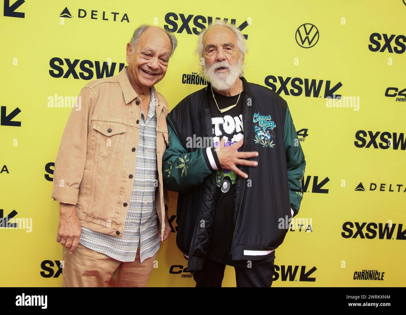 Cheech Marin, left, and Tommy Chong arrive for the world premiere of ...
