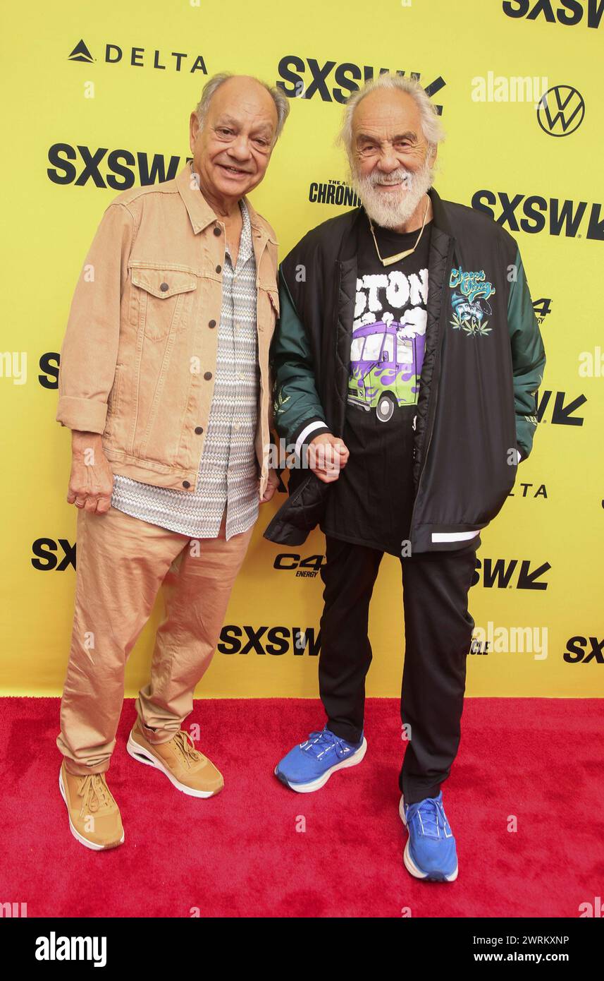 Cheech Marin, left, and Tommy Chong arrive for the world premiere of ...