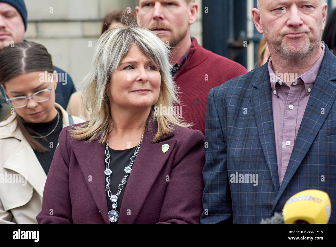Belfast, United Kingdom 13 03 2024 Family of Roy Reynolds speak ...