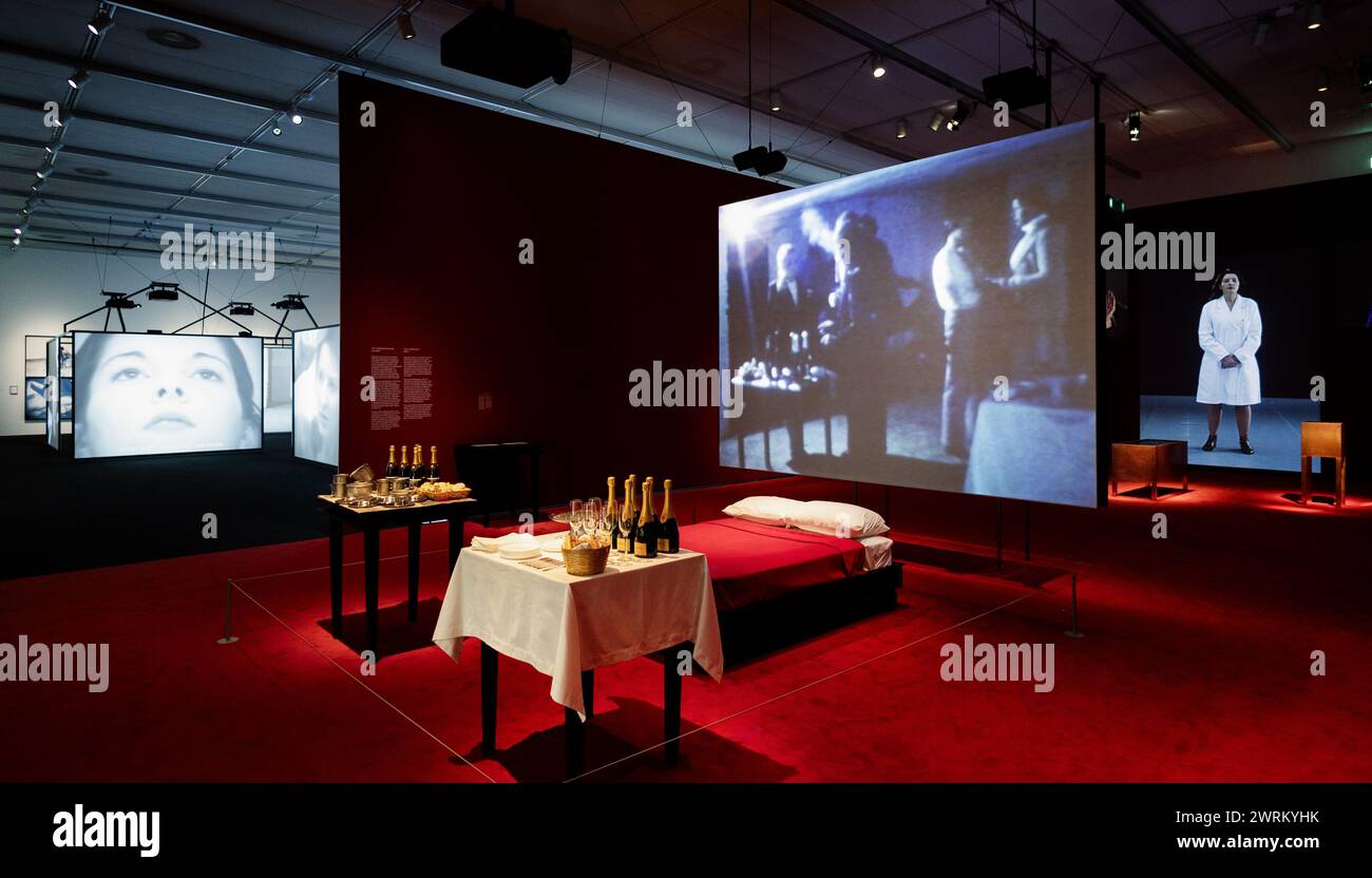 AMSTERDAM - Marina Abramovic's exhibition in the Stedelijk Museum. The ...