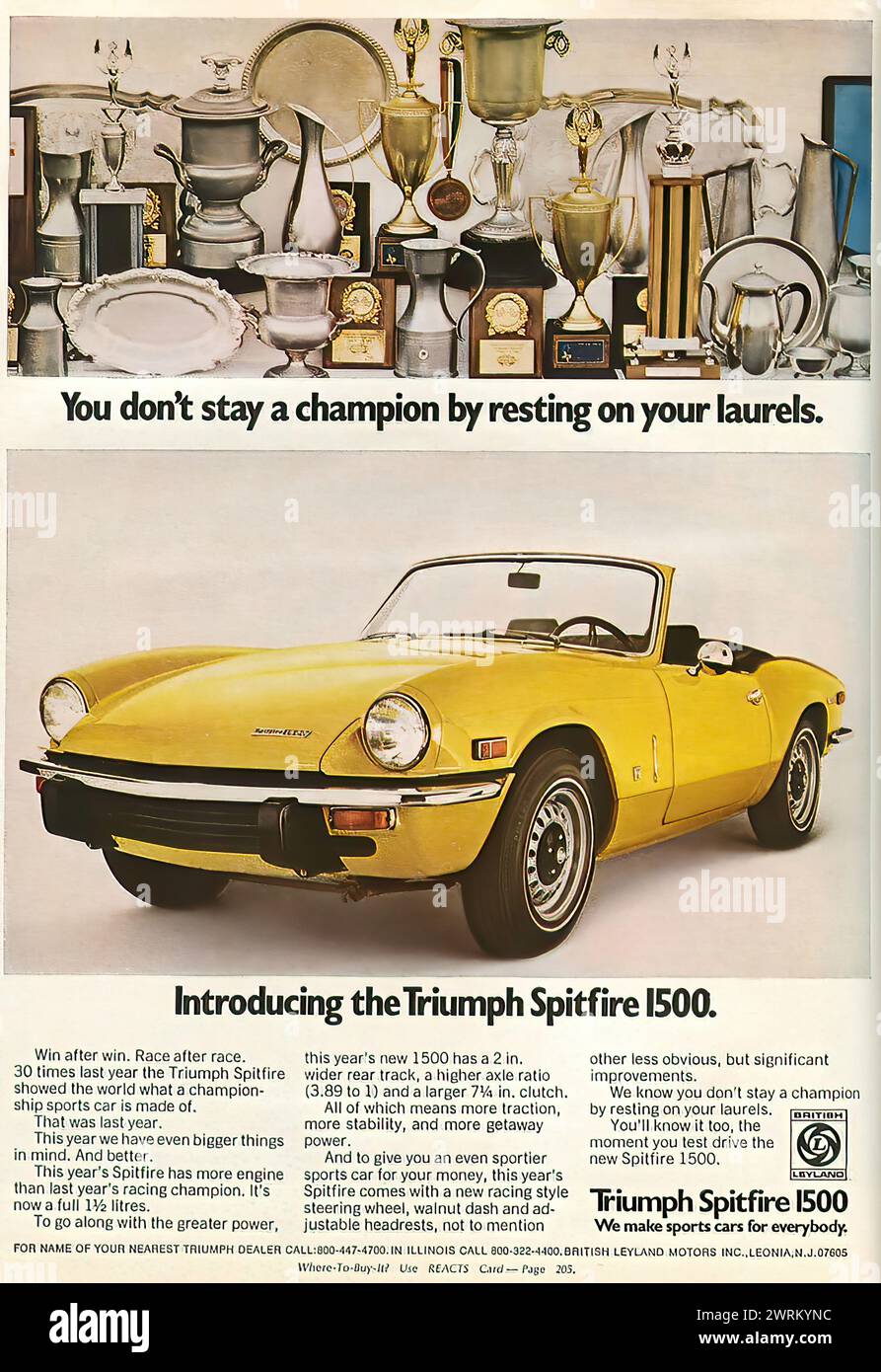 Triumph Spitfire - 1973 - Vintage American magazine car advert from the ...