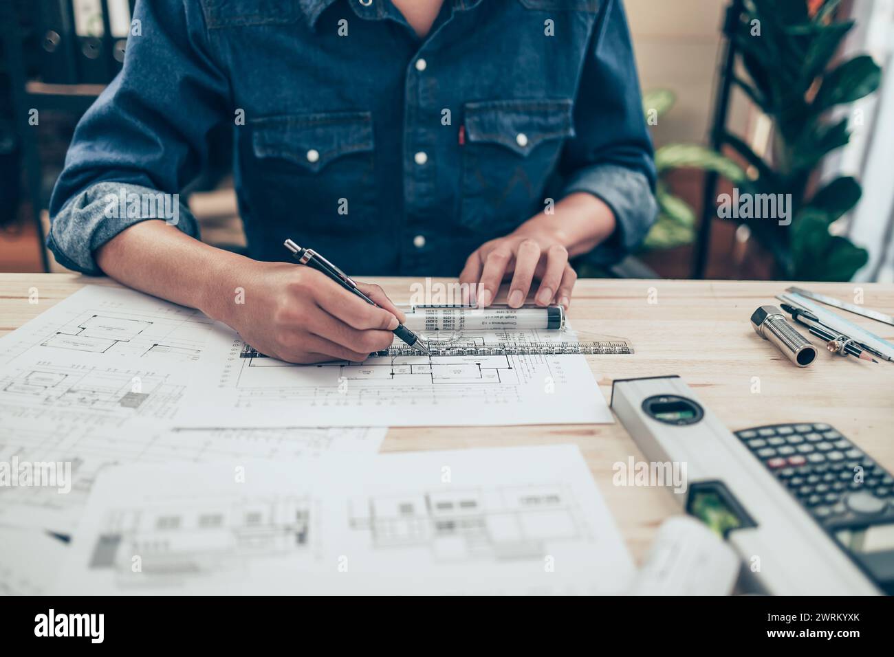 Plan layout calculator divider hi-res stock photography and images - Alamy