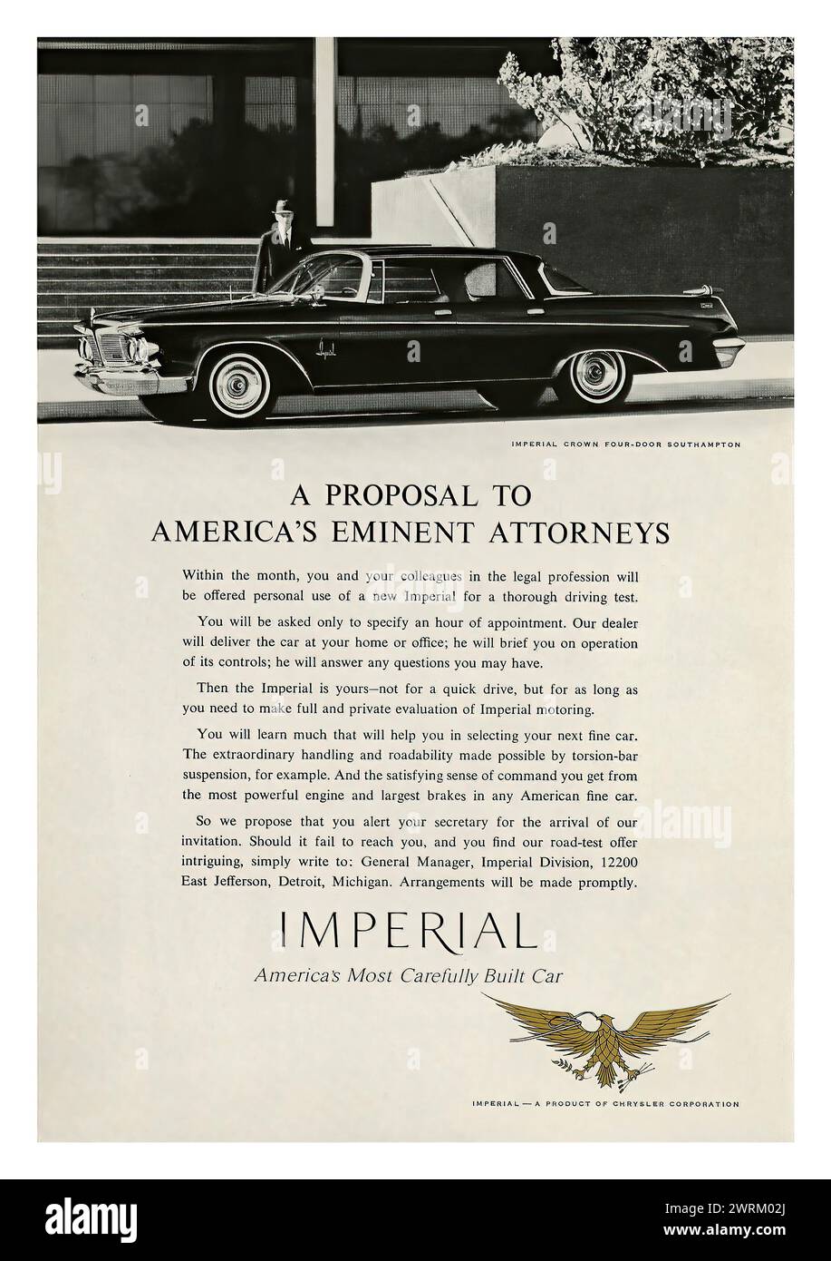 Imperial - Vintage American magazine car advert Stock Photo - Alamy