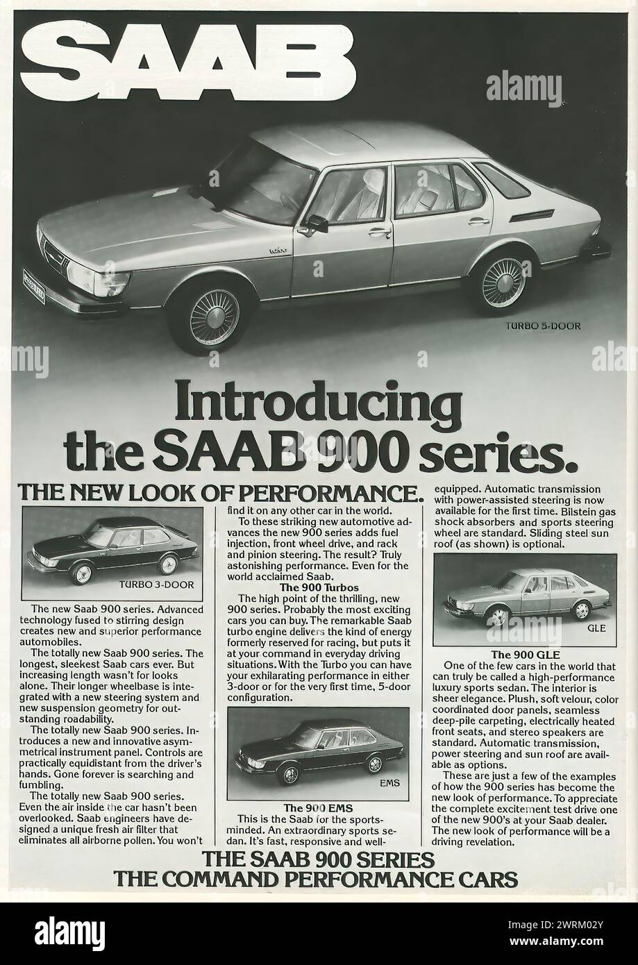 SAAB - 1979 - Vintage American magazine car advert from the 70s Stock ...