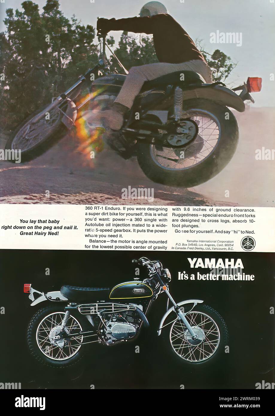 Yamaha - 1970 - Vintage American magazine bike advert from the 70s ...