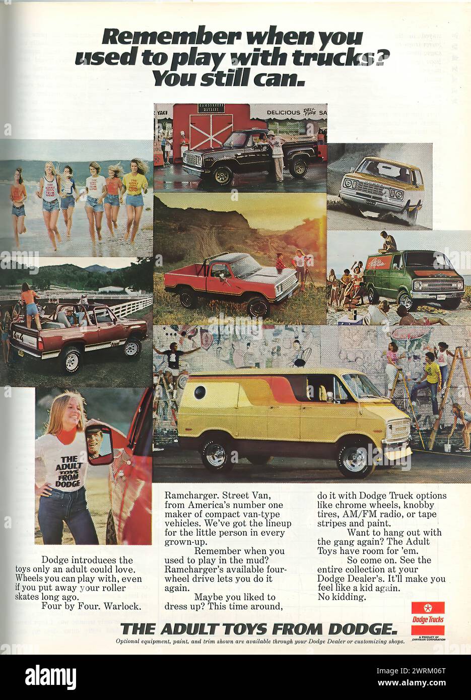 Dodge - 1977 - Vintage American magazine car advert from the 70s Stock ...