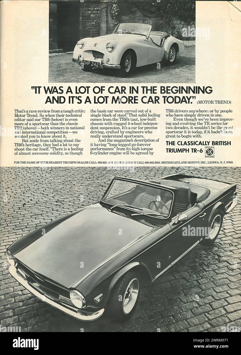 British Leyland Triumph - 1972 - Vintage American magazine car advert ...