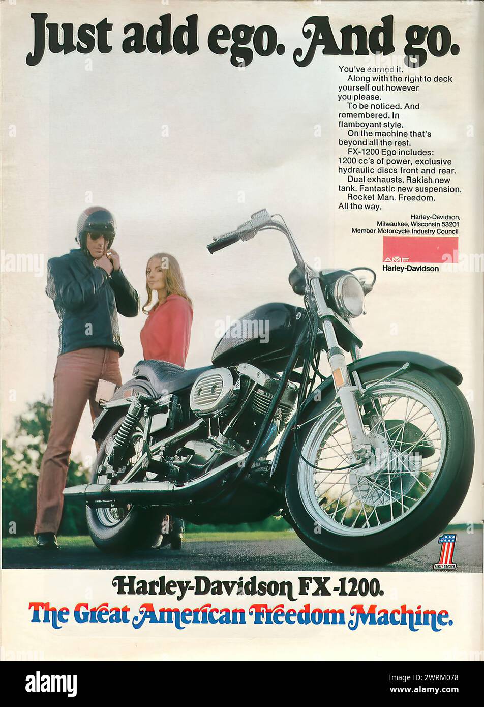 Harley Davidson - 1973 - Vintage American magazine bike advert from the ...