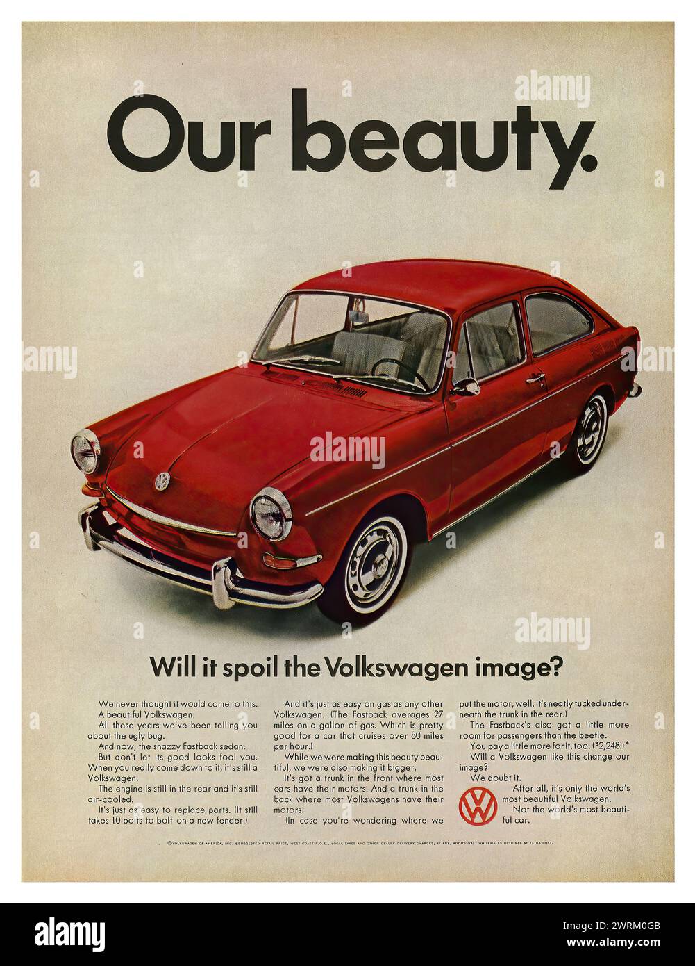 Volkswagen (1967) - Vintage American magazine car advert Stock Photo ...