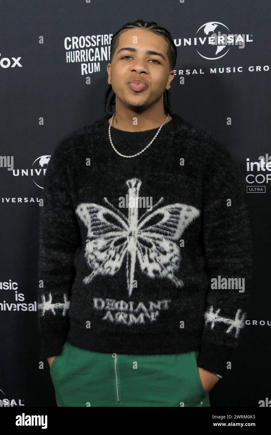 LOS ANGELES - FEB 4: Breez Kennedy at the Universal Music Group Grammy ...