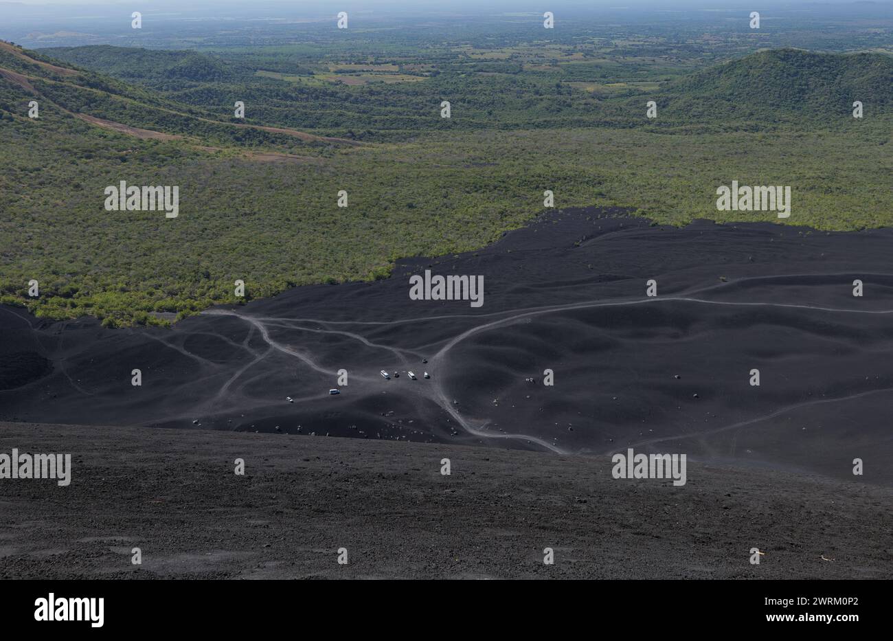 Nicaragua,Cerro negro volcano boarding, south american volcano Stock ...