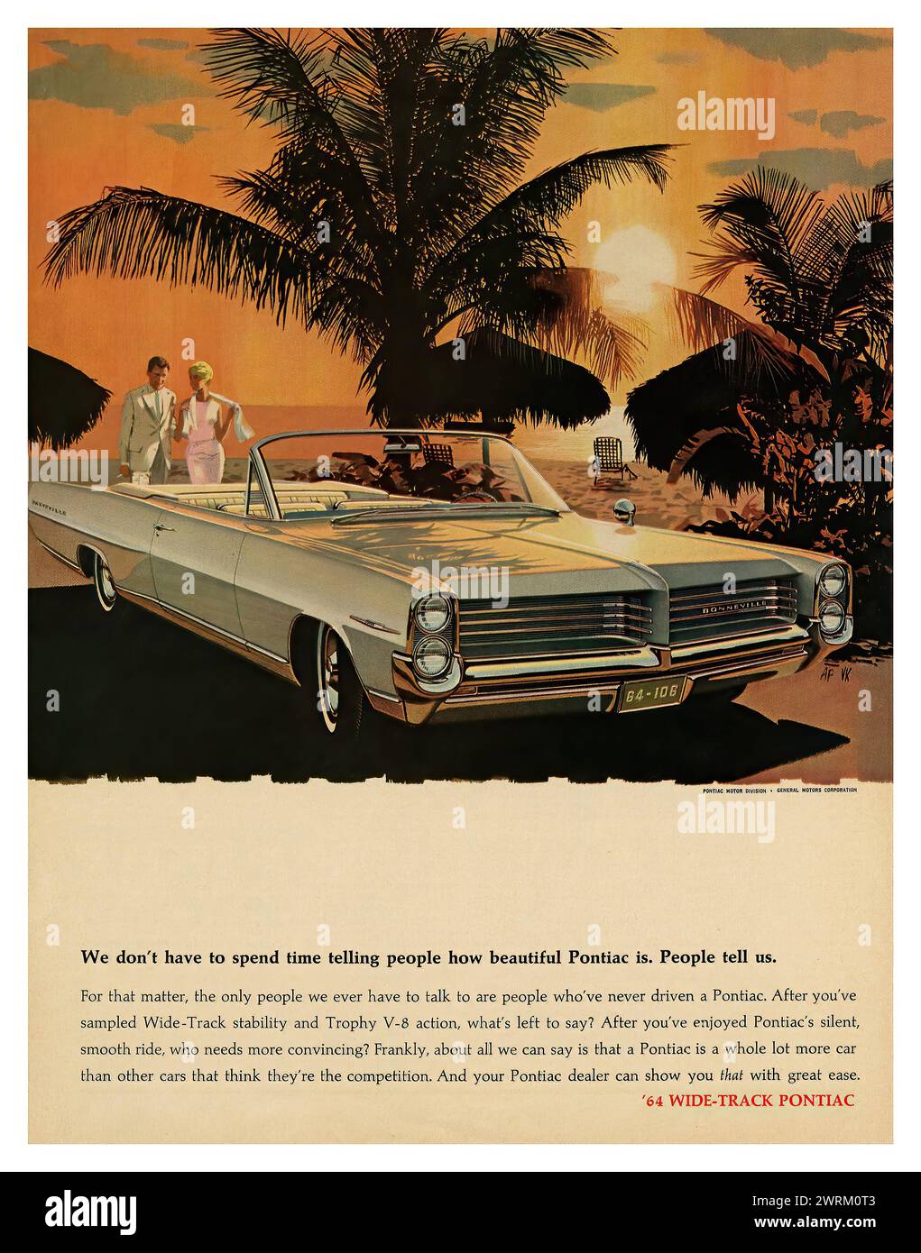 '64 Wide - Vintage American magazine car advert Stock Photo - Alamy