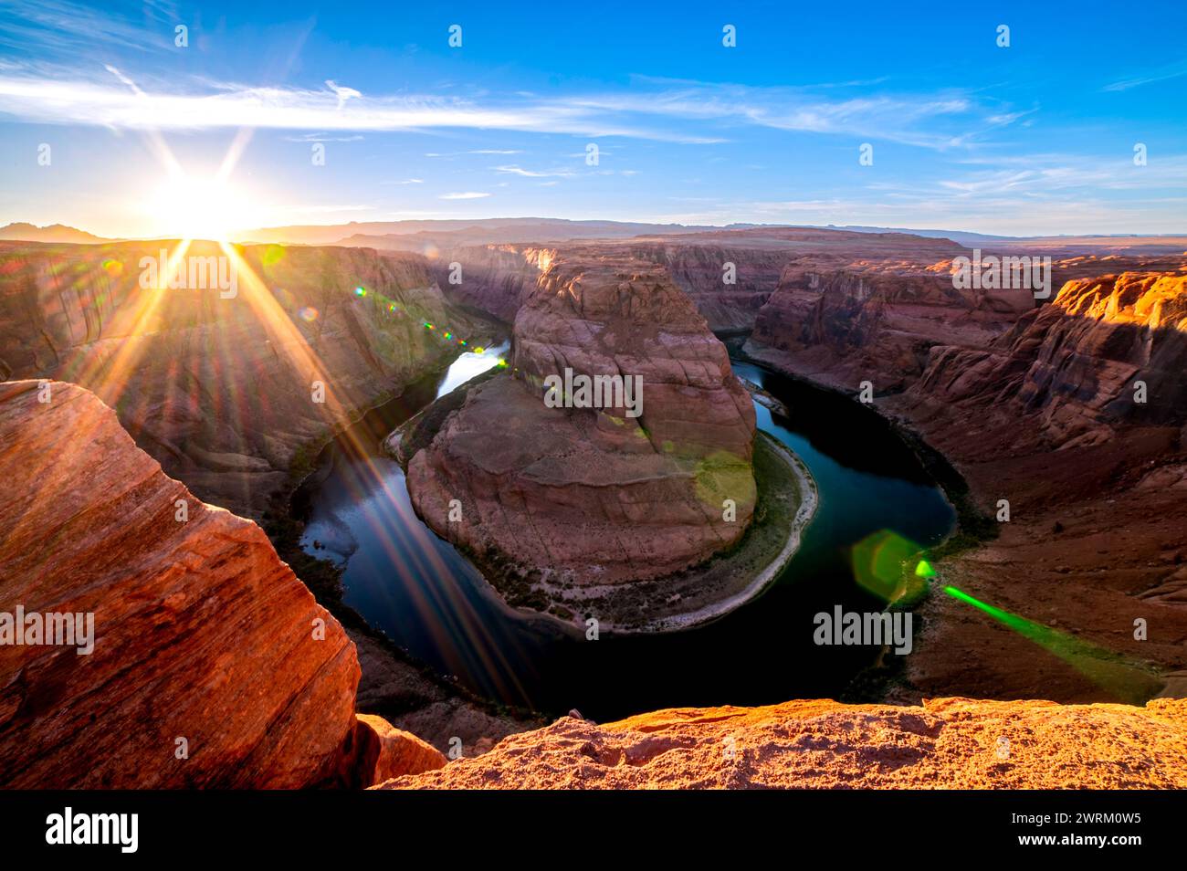 Beautiful Sunset at Horseshoe Bend Stock Photo - Alamy