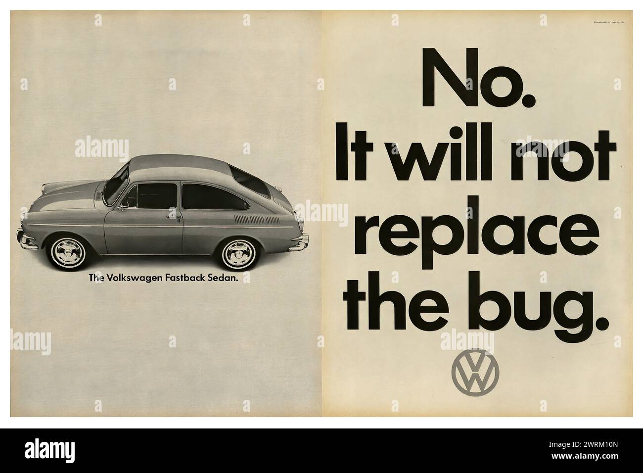 Volkswagen Fastback Sedan (1965) - Vintage American magazine car advert ...