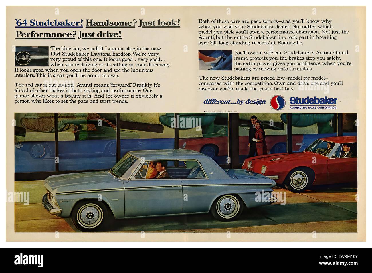 '64 Studebaker! - Vintage American magazine car advert Stock Photo - Alamy