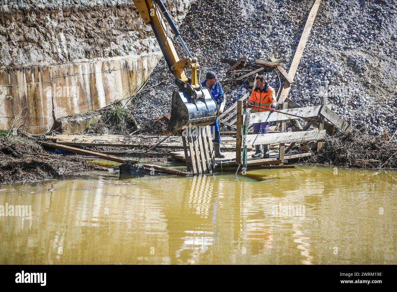 Landscaping and removal and cleaning of sludge from the foot of the ...