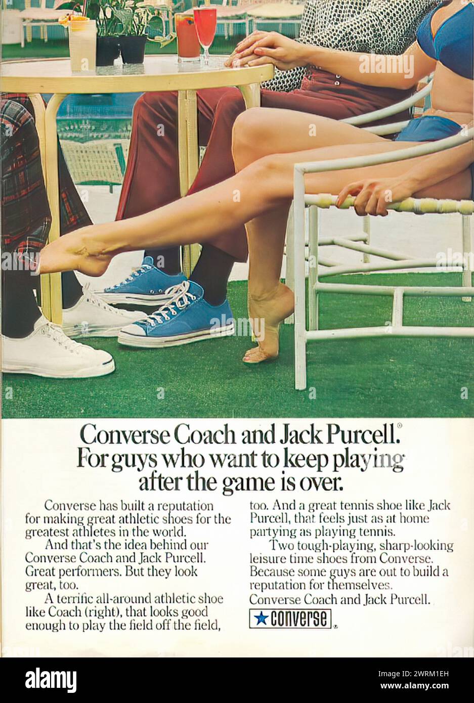 Converse - 1973 - Vintage American magazine advert from the 70s Stock ...