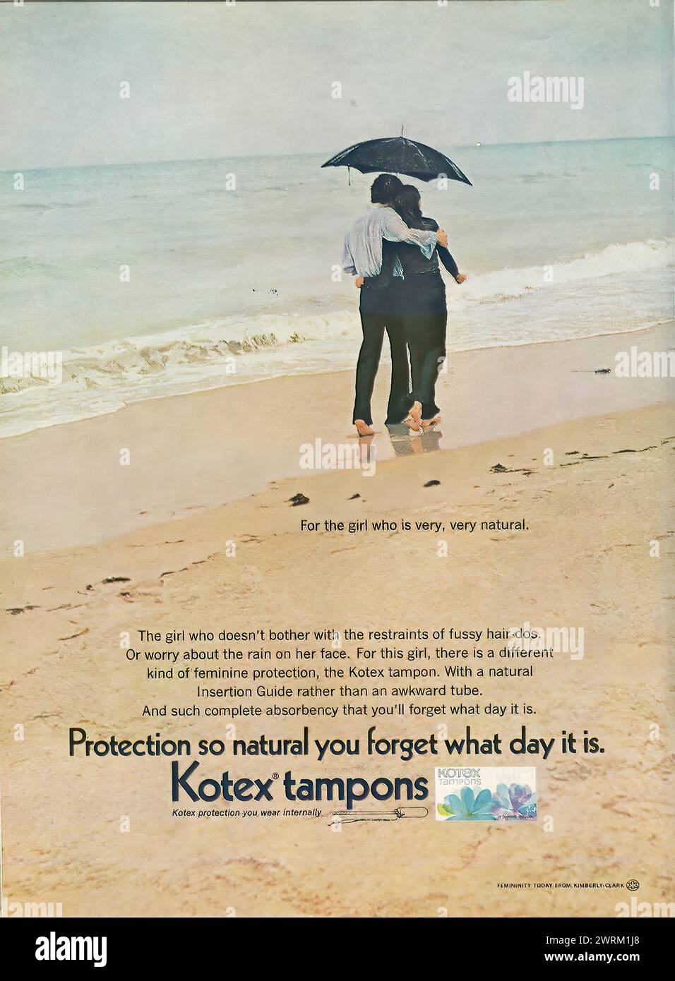 Kotex - 1970 (2) - Vintage American magazine advert from the 70s Stock ...