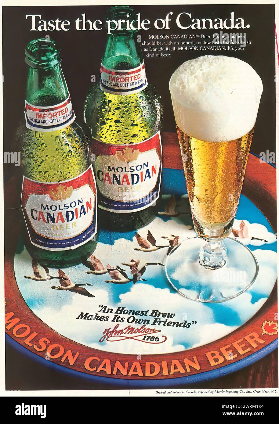 Molson Canadian - 1979 - Vintage American magazine advert from the 70s Stock Photo - Alamy