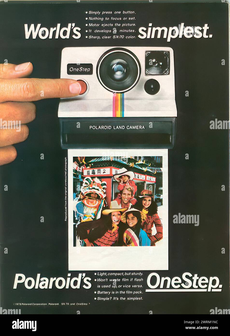 Polaroid - 1978 - Vintage American magazine advert from the 70s Stock ...