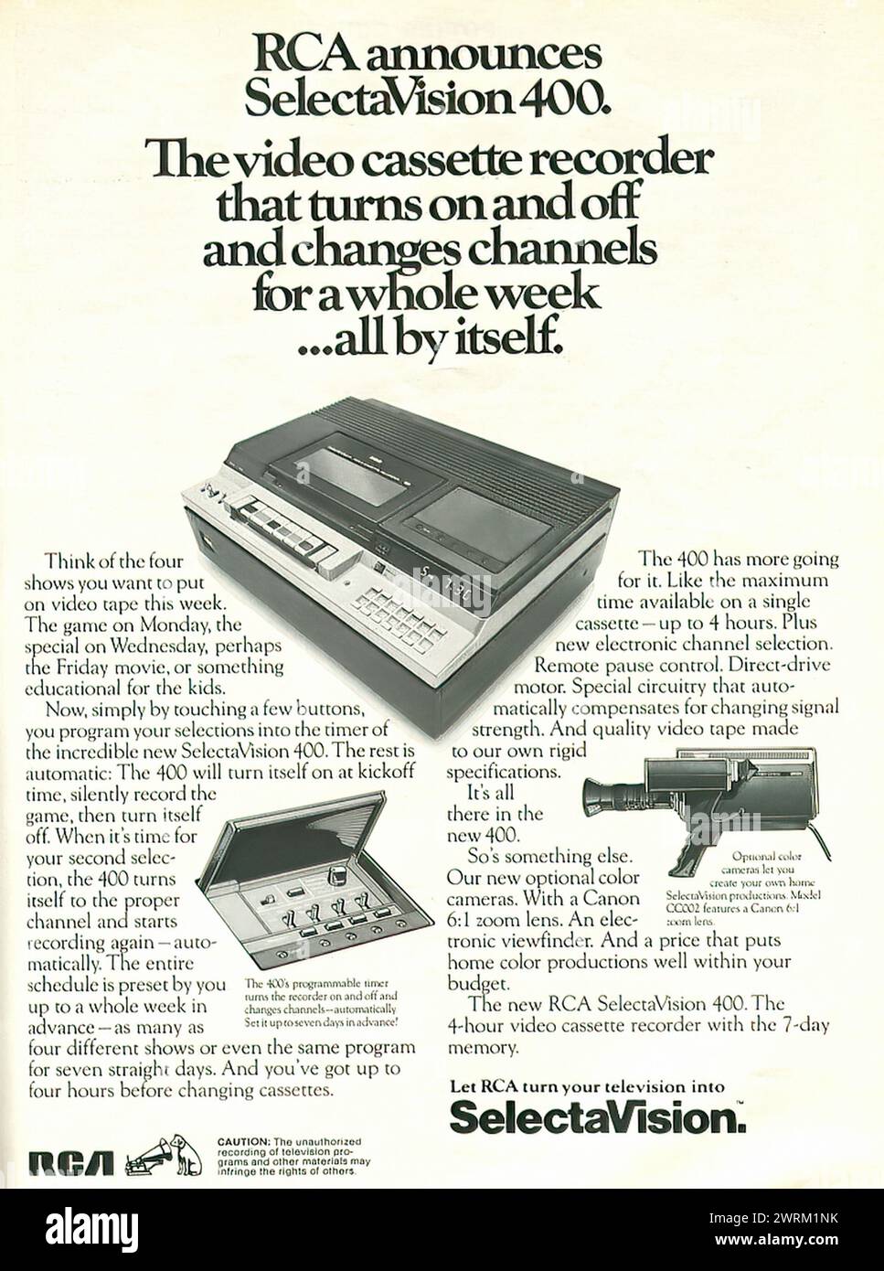 RCA Selectavision - 1978 - Vintage American magazine advert from the ...