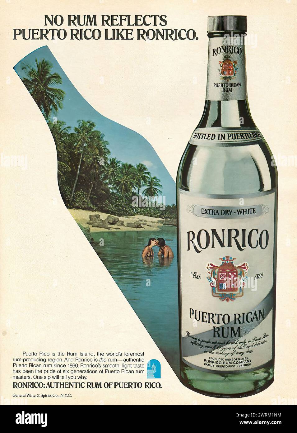 Ronrico - 1979 - Vintage American magazine advert from the 70s Stock ...